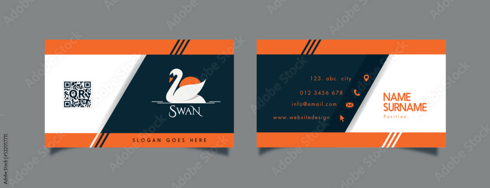 Visit card design template Stock Vector | Adobe Stock