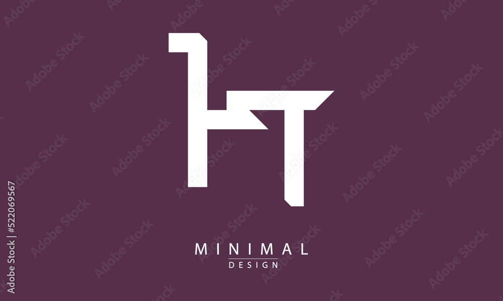 Alphabet letter icon logo HT Stock Vector | Adobe Stock