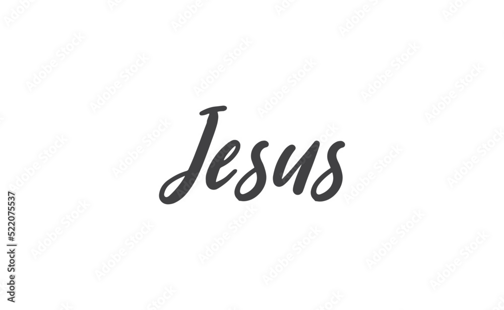 Jesus vector calligraphy lettering. Faith in the lord religious banner ...
