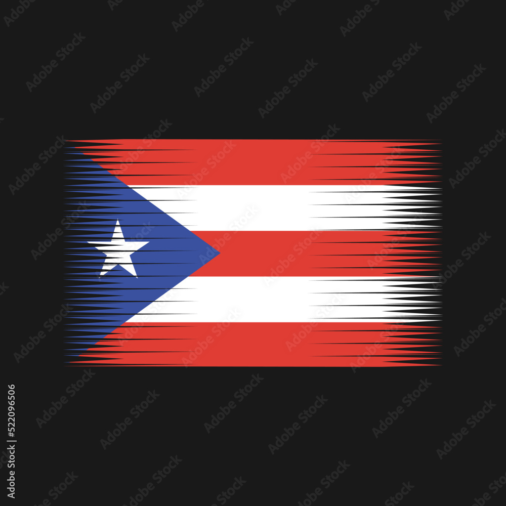 Puerto Rico Flag Stock Vector | Adobe Stock