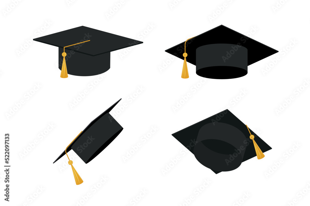 Graduation cap vector isolated on white background. Icon Graduation cap ...