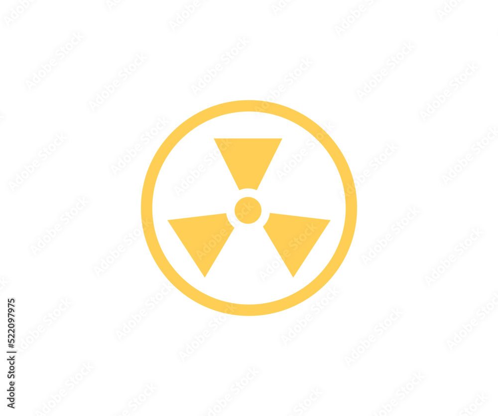 Danger yellow vector signs. Radiation sign, Biohazard sign, Toxic sign ...