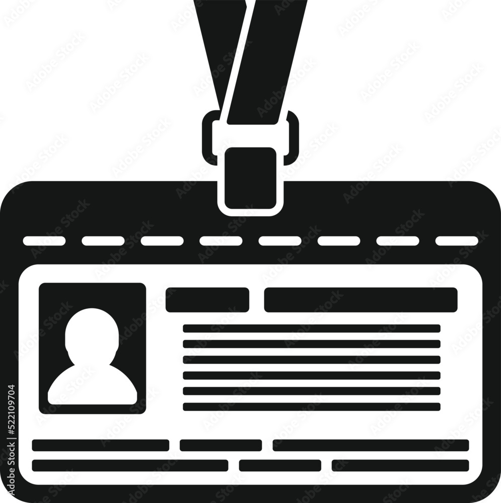 Id card identity icon simple vector. Name photo Stock Vector | Adobe Stock