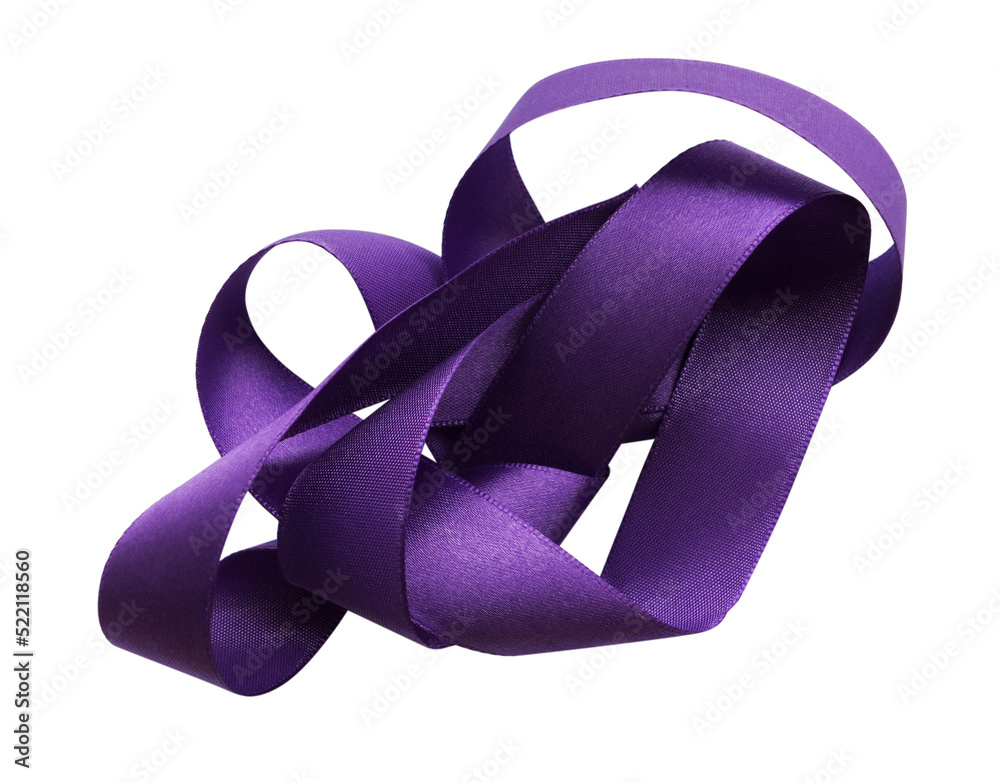 Purple ribbon over transparent background, design element Stock Photo ...