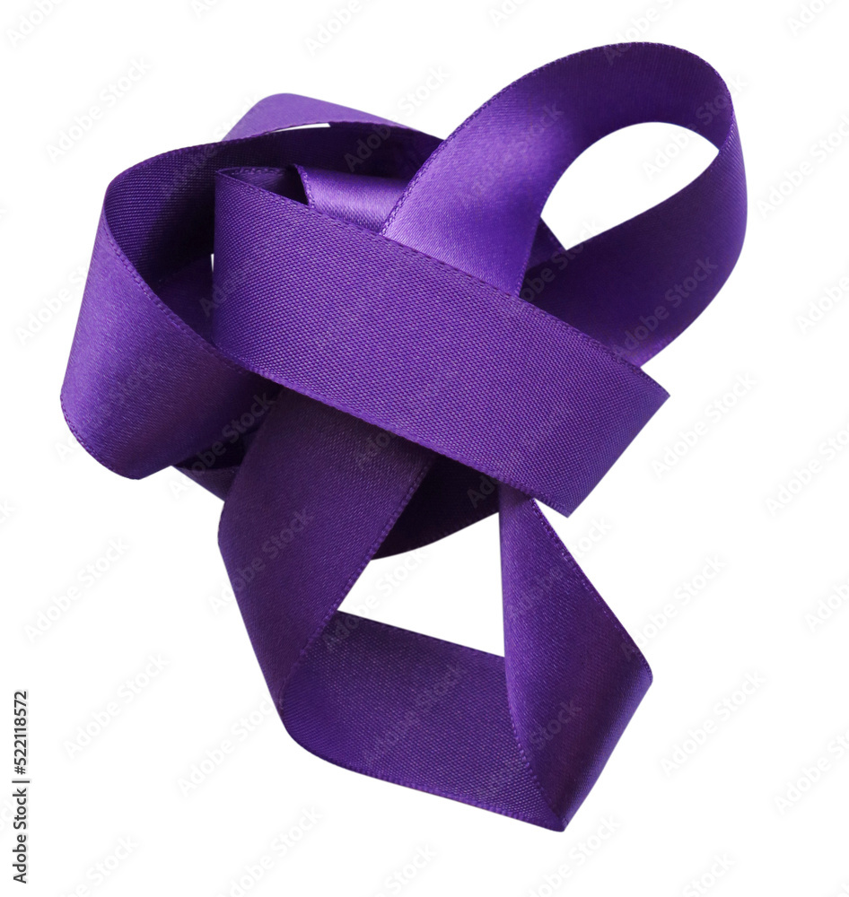 Purple ribbon over transparent background, design element Stock Photo ...