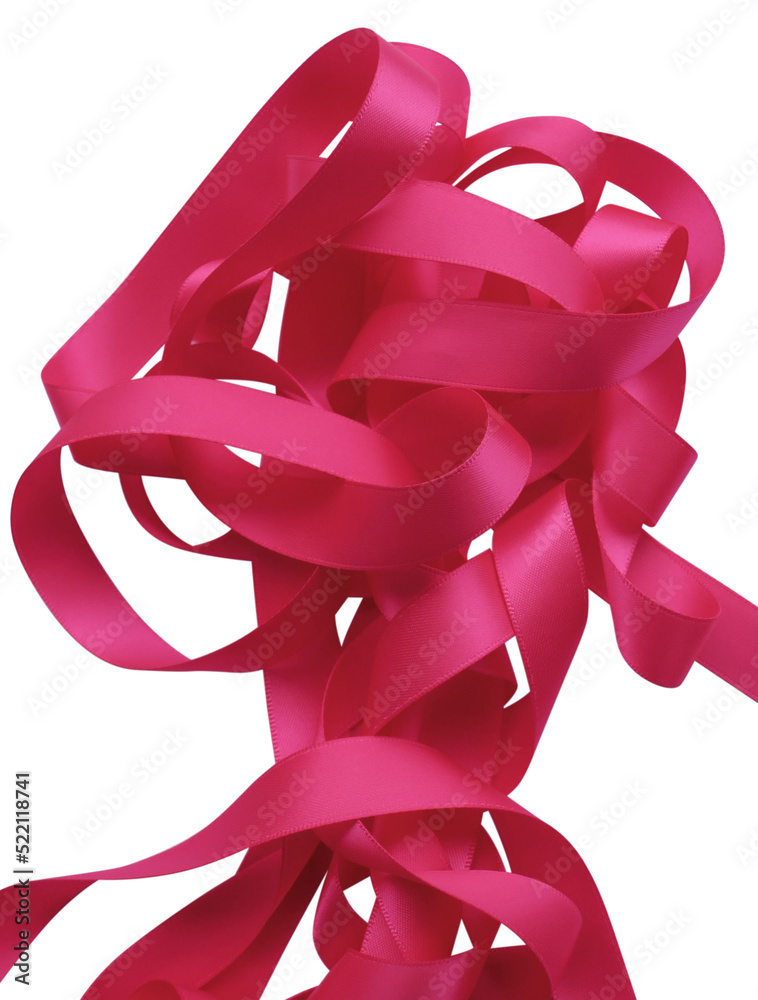 Pink ribbon over transparent background, design element Stock Photo ...