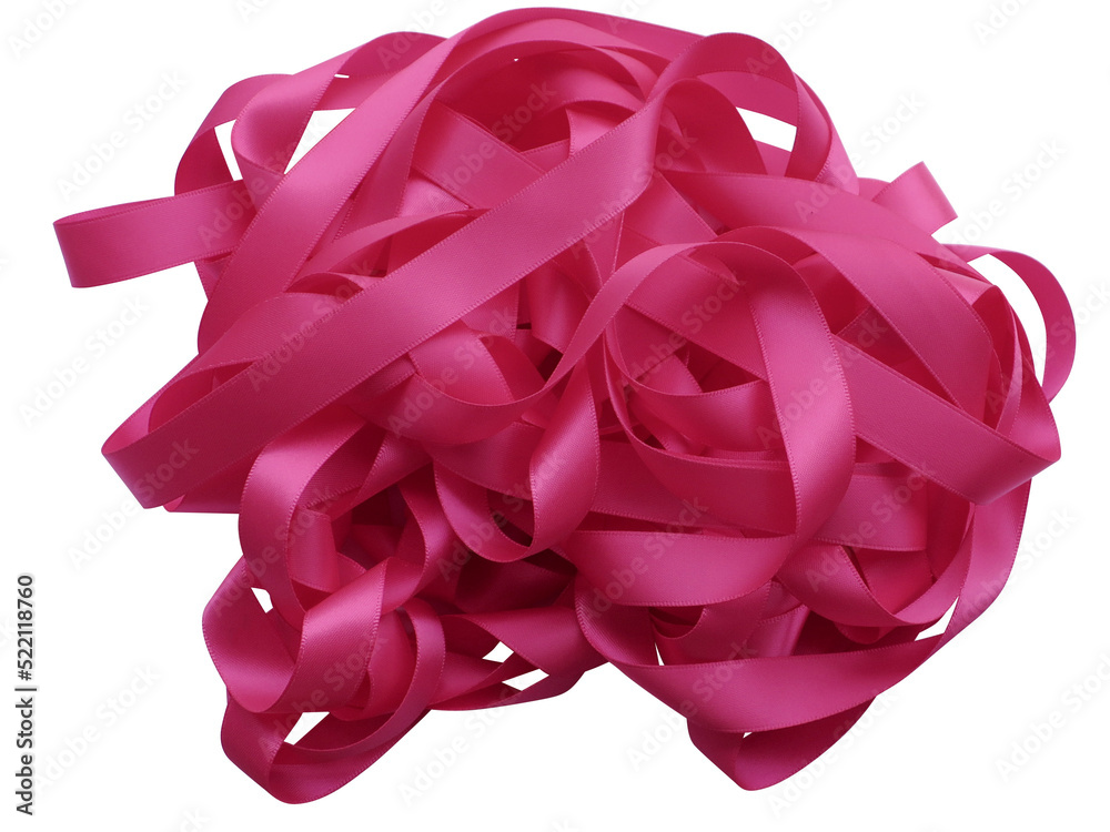 Pink ribbon over transparent background, design element Stock Photo ...
