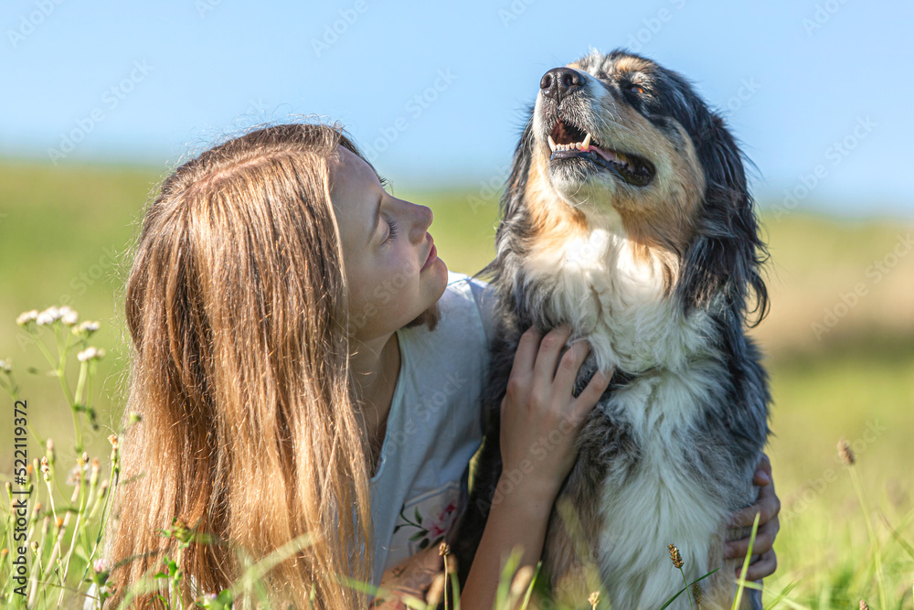 Cute friendship scene between a teenage girl and her australian ...