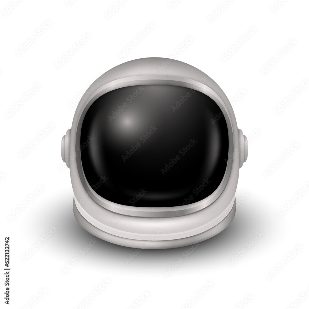 Vector 3d Realistic Astronaut Helmet, Cosmonaut Mask with Transparent ...
