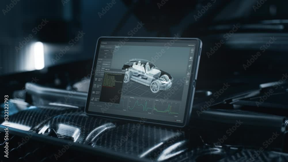 Application for remote wireless diagnostics on the screen of a tablet ...