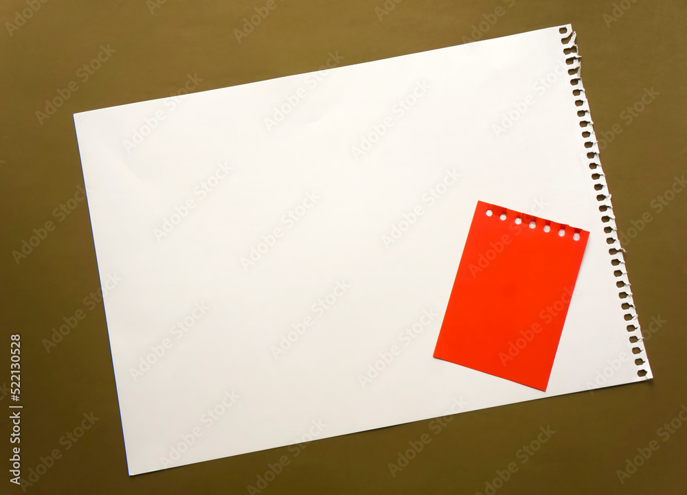 Blank sheet of paper space for design and lettering on a beautiful ...