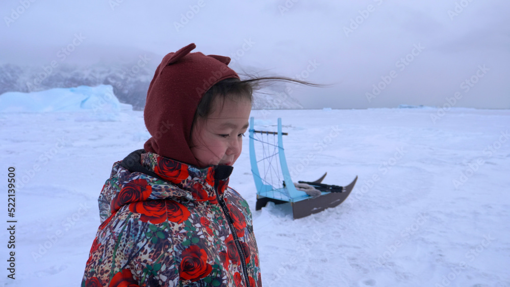 Growing up Greenlandic: indigenous child, Inuit (Inuk / Eskimo) girl ...