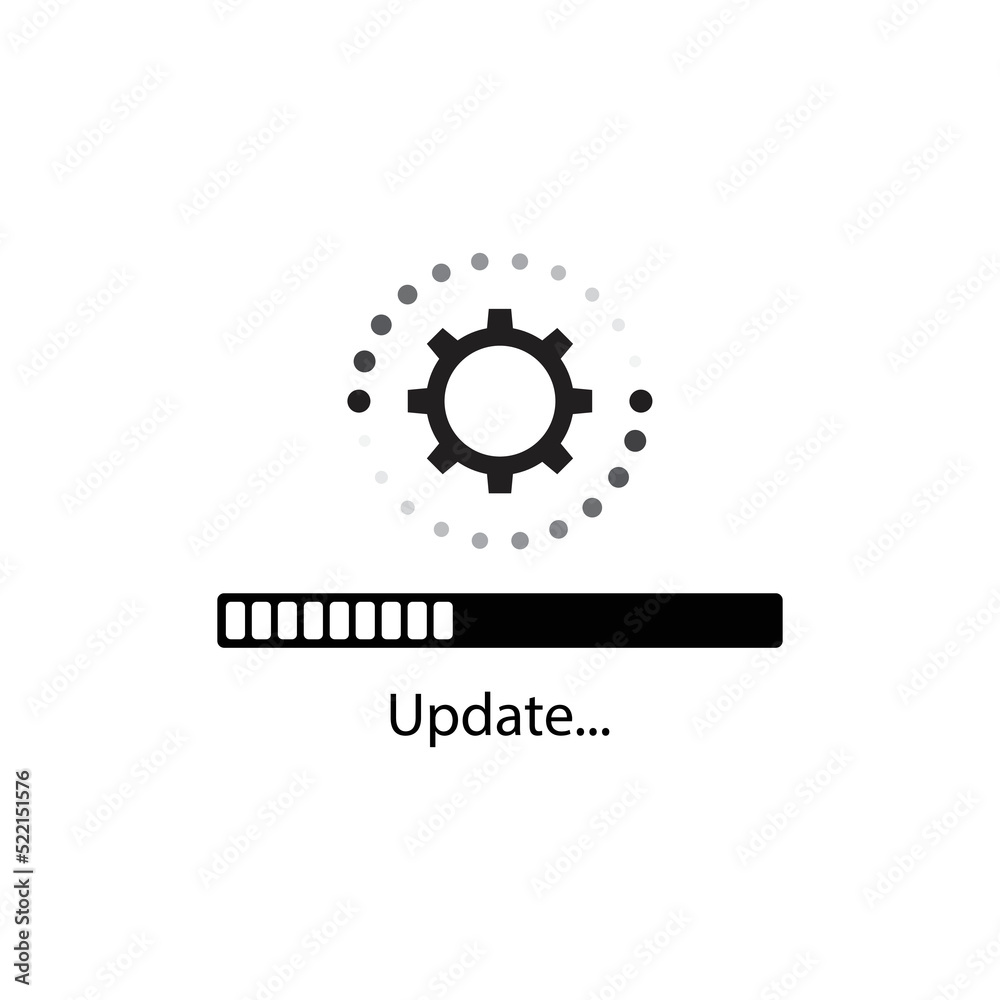 Loading process. Update system icon. Concept of upgrade application ... Loading process. Update system icon. Concept of upgrade application ...