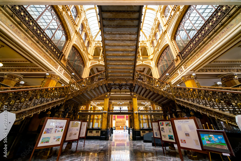 Mexico, Mexico City - June 4, 2022: Postal Palace also know as "Palacio ...