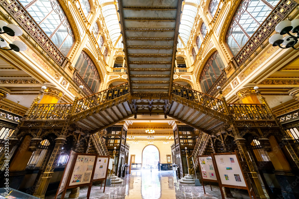 Mexico, Mexico City - June 4, 2022: Postal Palace also know as "Palacio de correos", main post ...