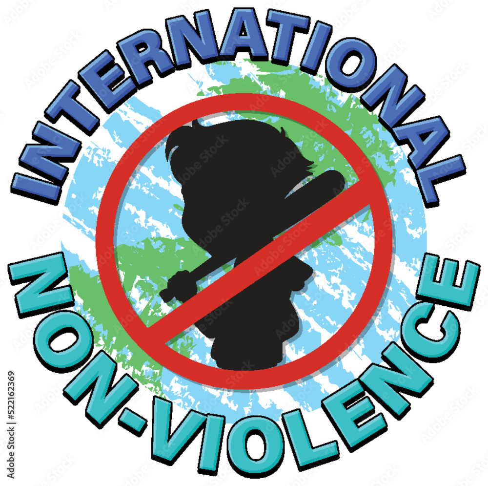 International Day of Non-Violence Poster Design Stock Vector | Adobe Stock