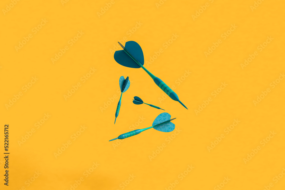 blue darts floating Stock Photo | Adobe Stock
