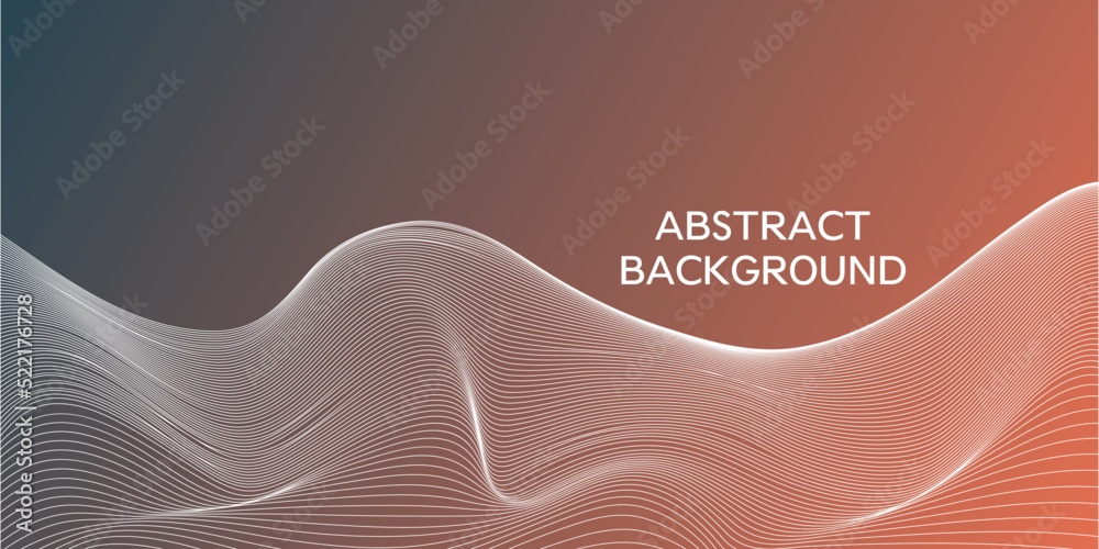 abstract gradient background with a colored dynamic waves, line and ...