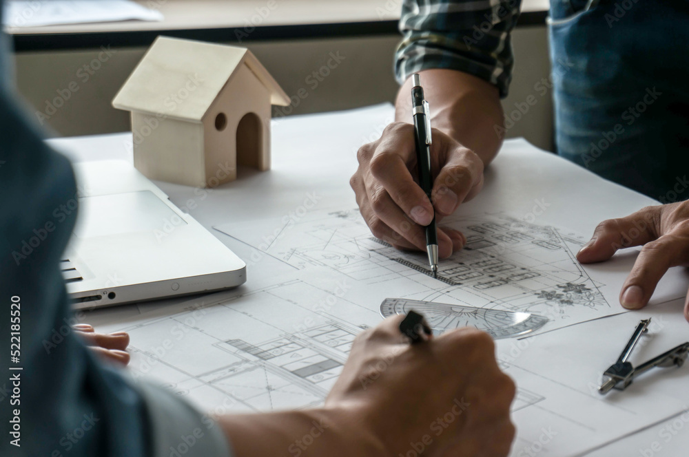 Architecture drawing on architectural project business architecture ...