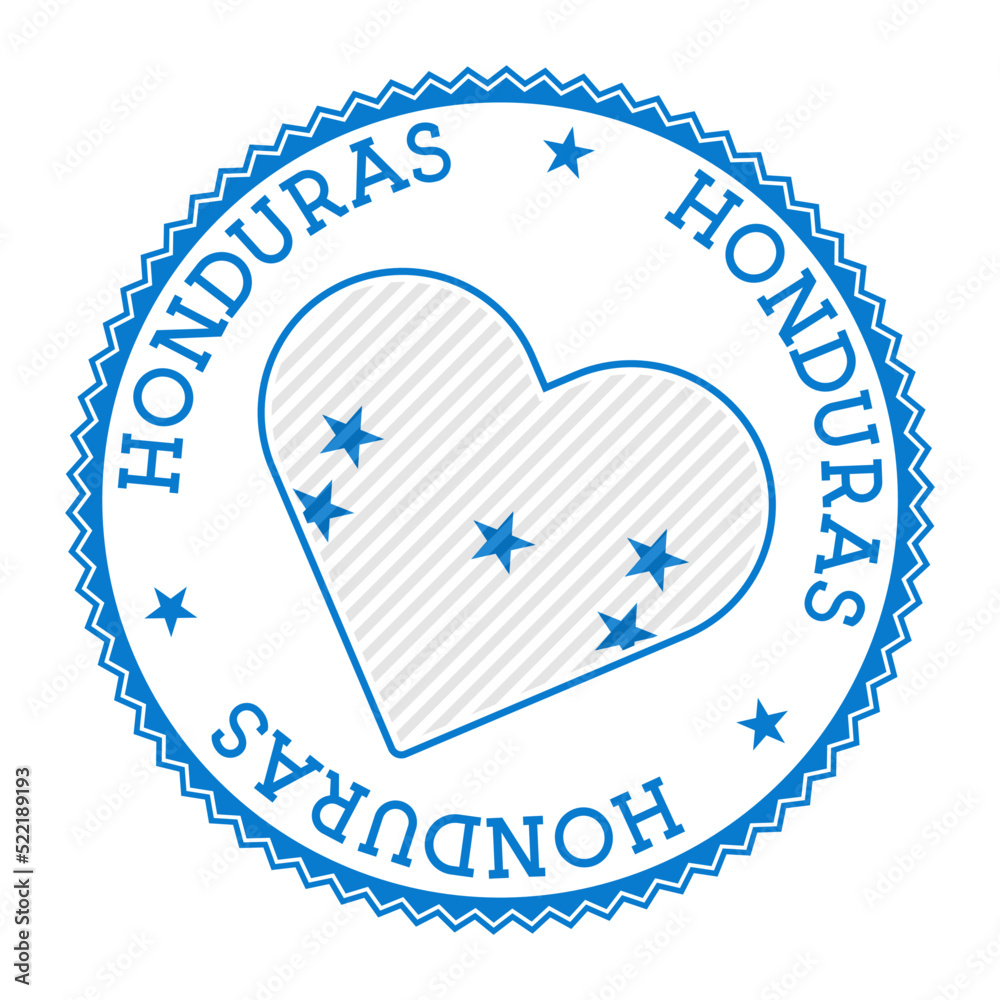 Honduras heart badge. Vector logo of Honduras stylish Vector ...