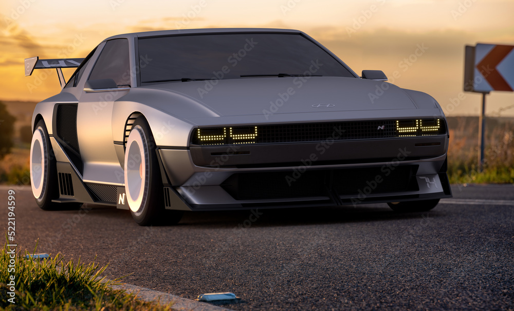 Hyundai N Vision 74 is a concept car developed by Hyundai.Power is ...