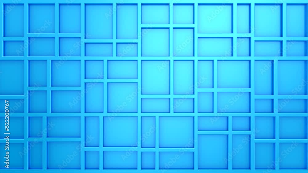 Animated Rectangles Background. Abstract motion, loop, two color, 3d ...