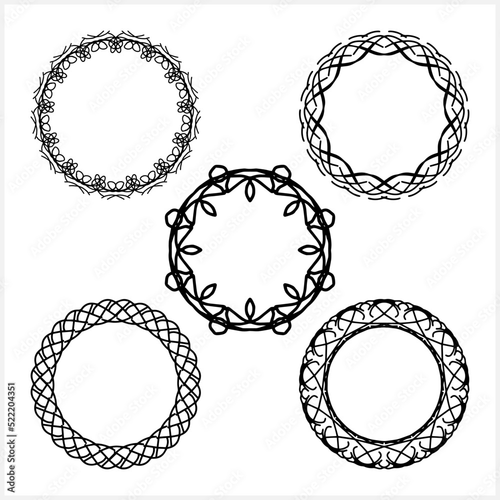 Outline frame isolated. Sketch border. Vector stock illustration. EPS ...