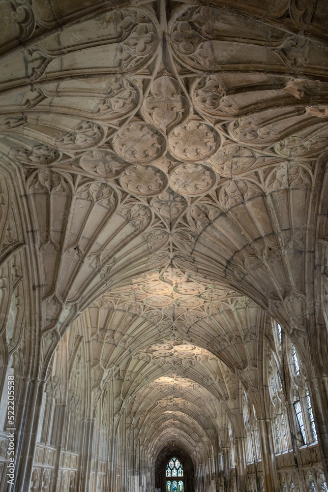 ceiling, hallway, cathedral church of st peter and the holy and ...