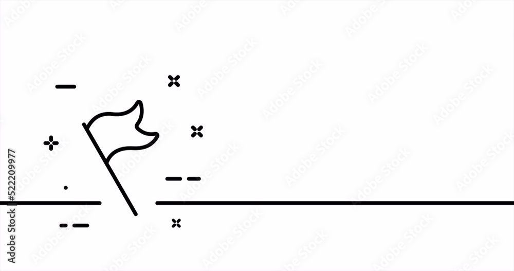 Flag. white flag waving, checkbox, pennant, bannerette, colors, ensign ...