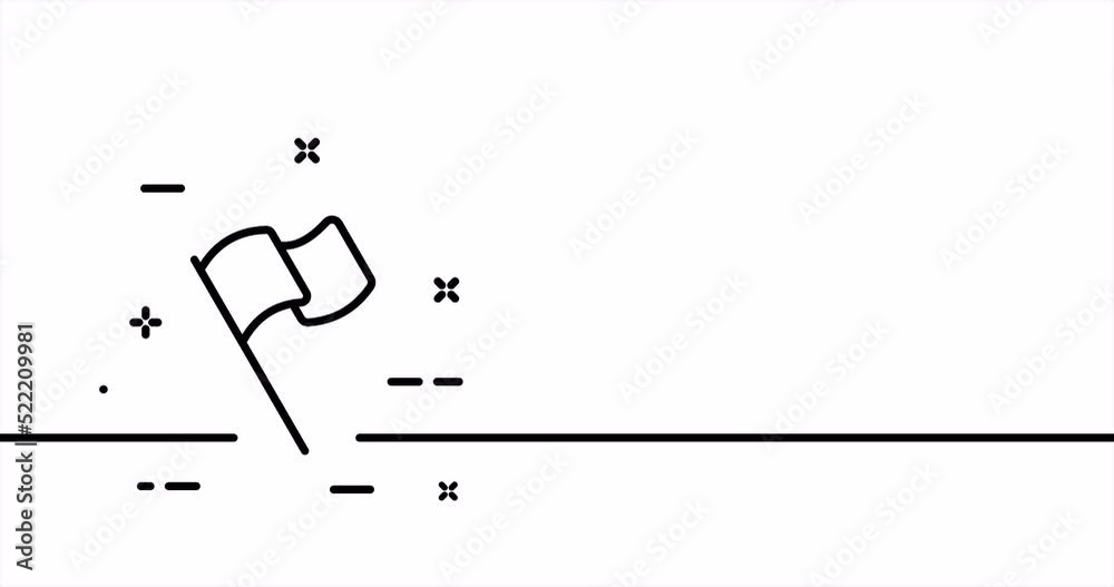 White flags. Achieve, top, goal, aspirations, flagpole, bannerette ...
