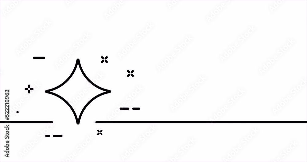 Quadrangular star. Review, feedback, rating, flicker star, starry sky, comet, tail, night, time ...