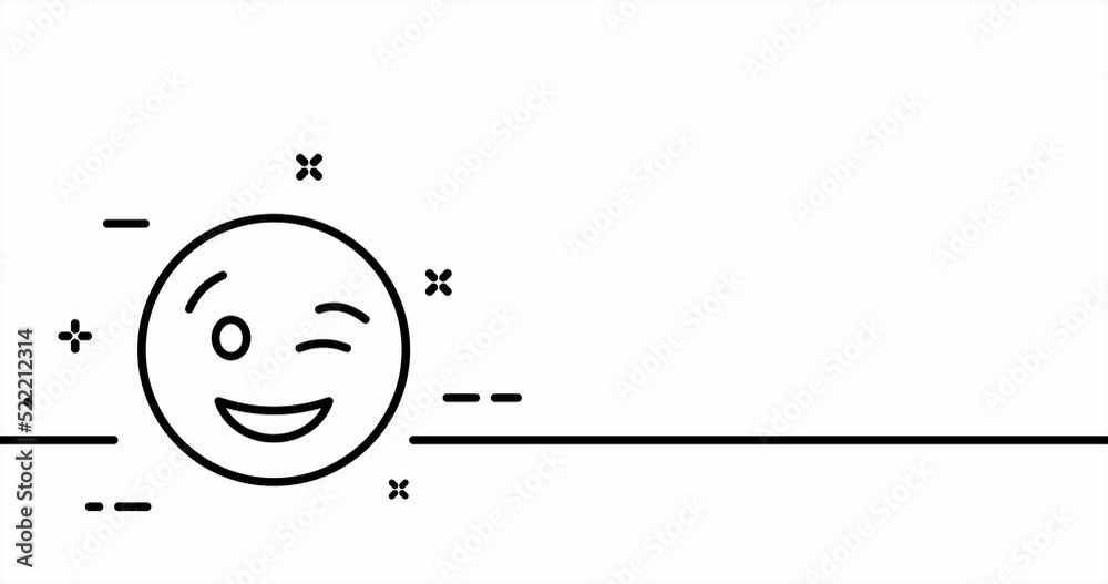 Emoticon. Winking, flirting, blinking, relationship emotion, feeling ...