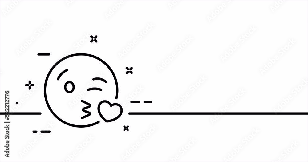 Emoticon. Kiss, love, amour, fondness, lips, sympathy, heart, couple ...