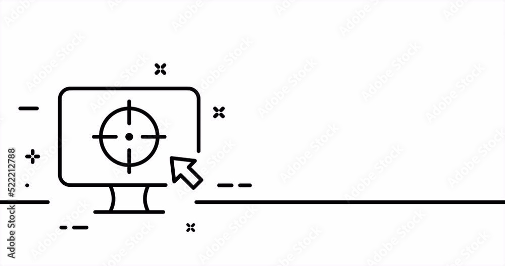 Aiming monitor. Scope, targeted advertising, target audience, online ...