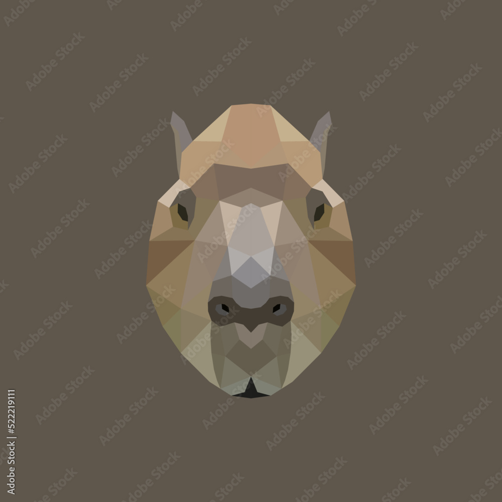 The Capybara Polygon Illustration Stock Vector | Adobe Stock