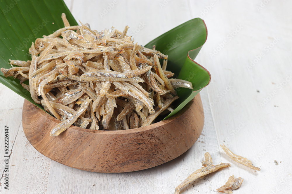 Salt Anchovies known as ikan bilis (malaysia), ikan teri (indonesia ...