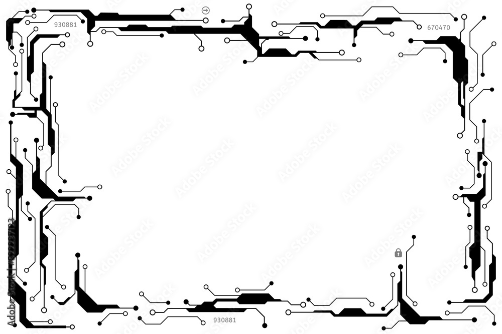 Vector circuit board frame and log security communication concept for ...