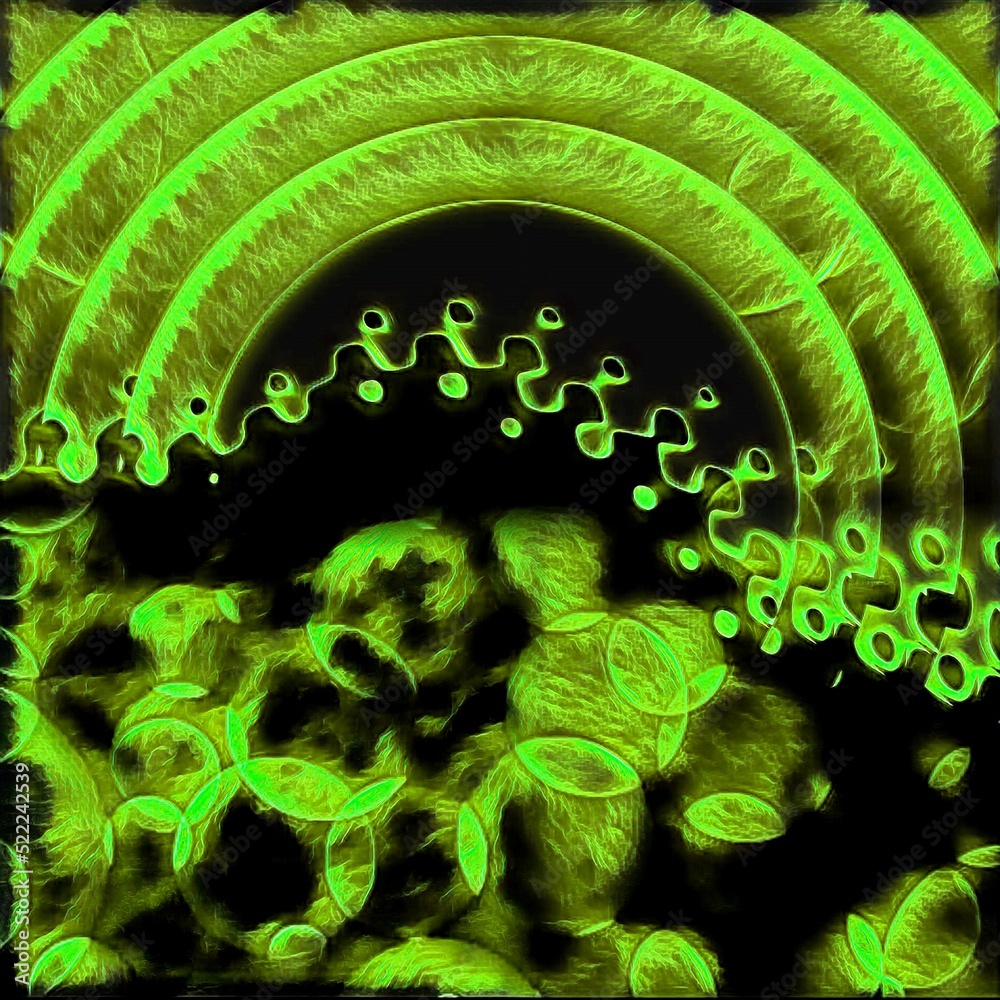 fluorescent, fluorescent light, effervescent, neon light, neon, green ...