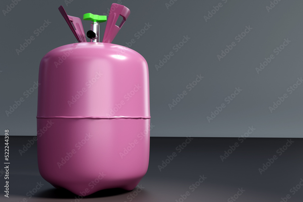 Freon for refueling refrigerator. Gas cylinder for storing refrigerant ...