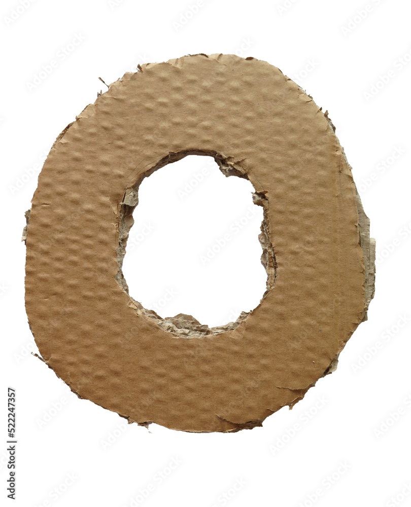 Cardboard texture Number 0 on transparent background Stock Photo ...