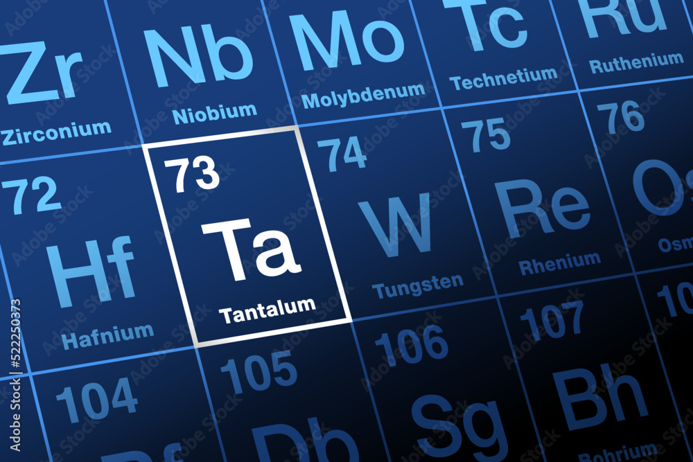 Photo & Art Print Tantalum, on periodic table of the elements, Peter ...