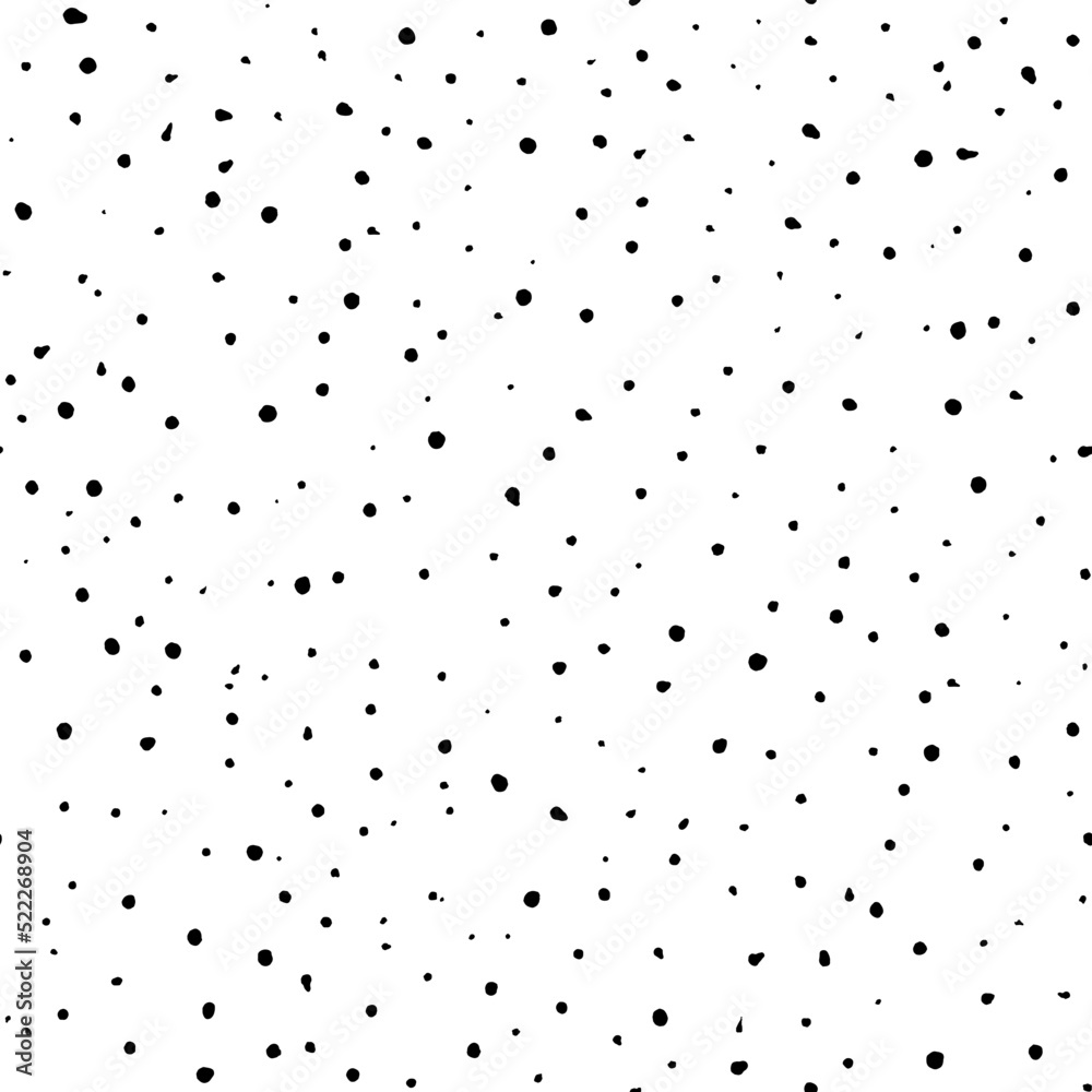 Vector seamless pattern with chaotic scattered confetti. Monochrome ...