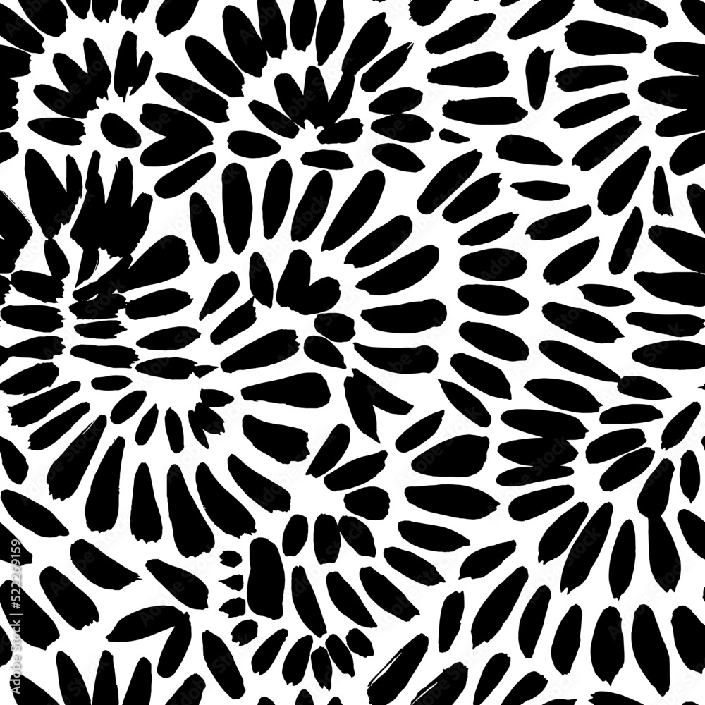 Simple rice grain seamless pattern. Vector brush grunge scribble ...