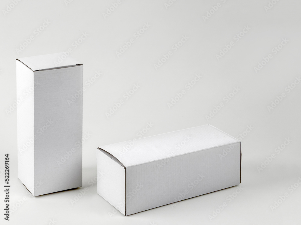 3D Ilustration. Packaging box mockup isolated on white background Stock ...