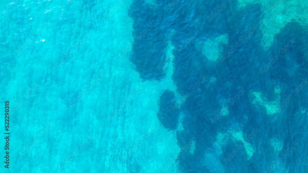 Sea surface aerial view,Bird eye view photo of blue waves and water ...