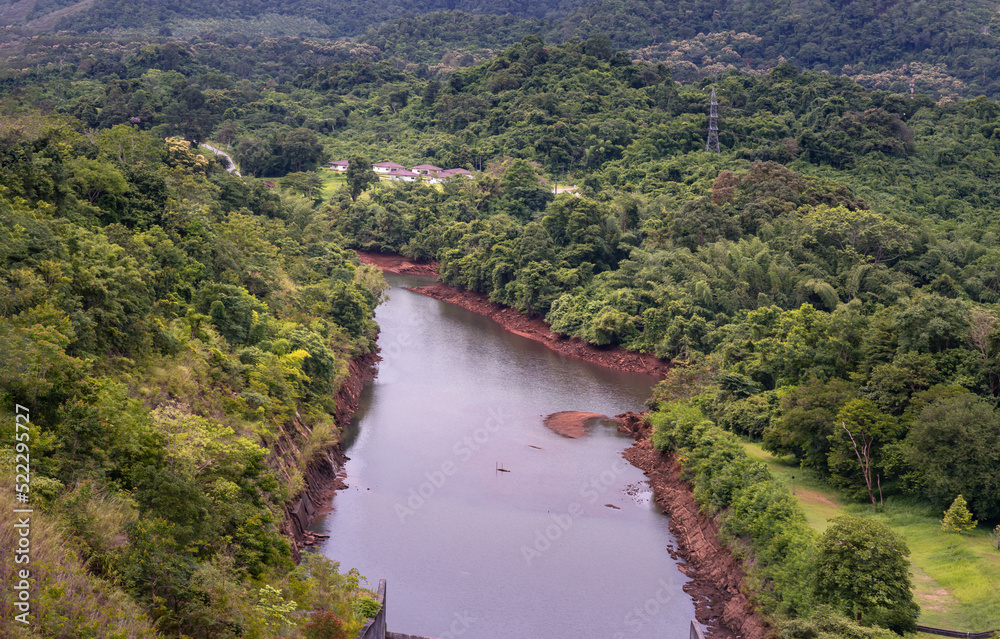 Drainage channels of large dams in dry season The water shortage ...