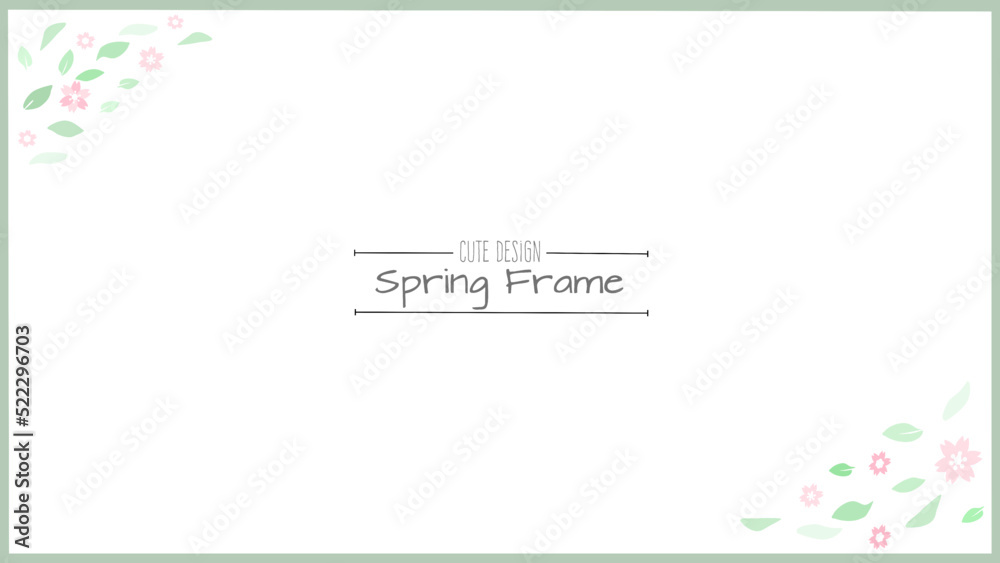 Cute pastel spring frame background vector illustration. Stock Vector ...