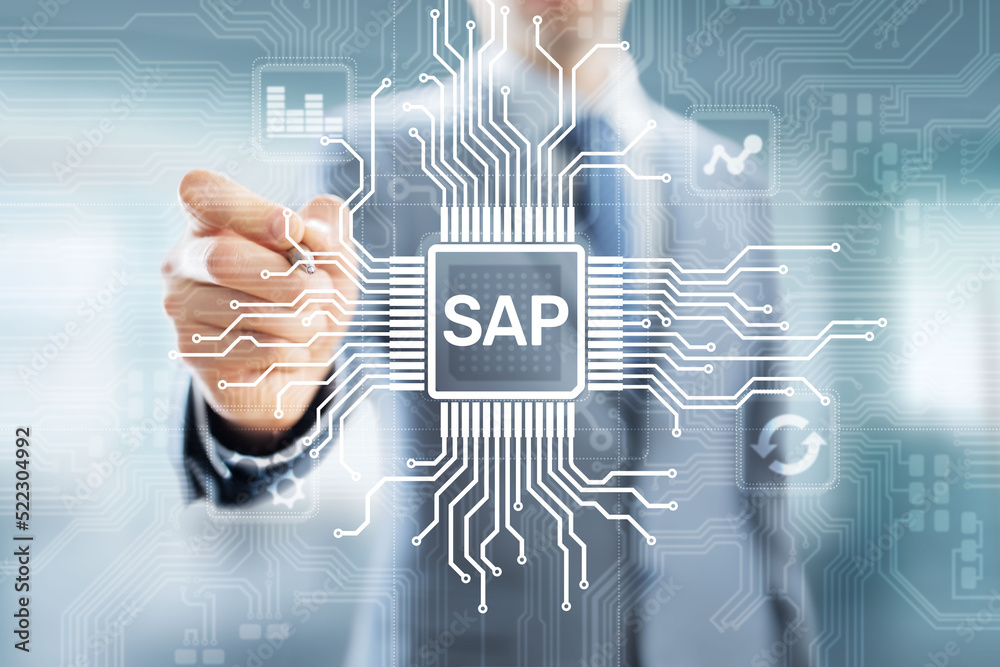 SAP - Business process automation software. ERP enterprise resources ...