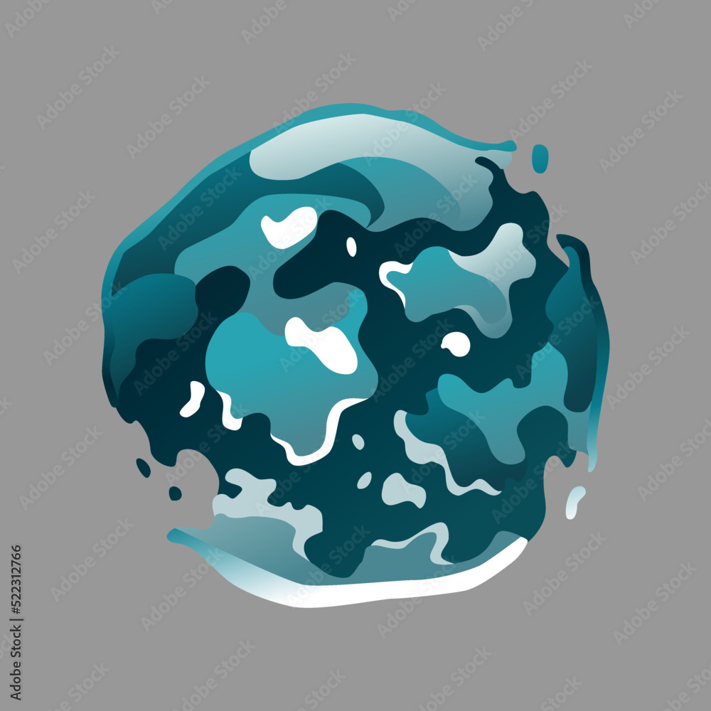 Soap bubble animation element. Ball chemical or water spherical figure ...