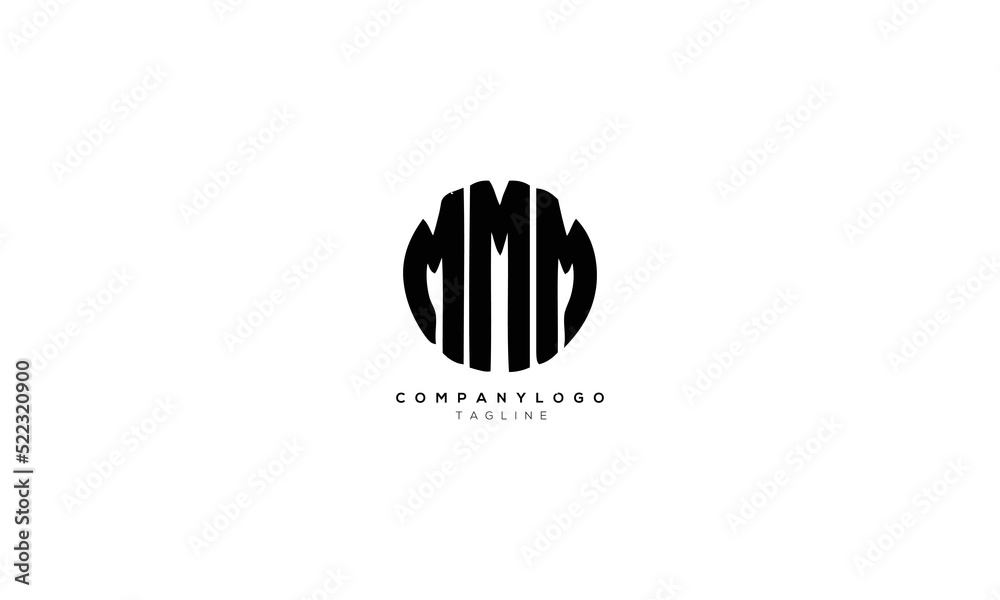 MMM Abstract initial monogram letter alphabet logo design Stock Vector ...